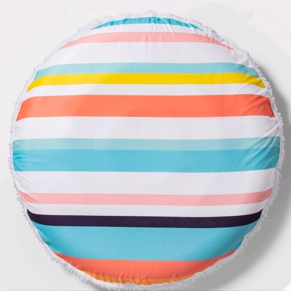 Sun Squad | Other | Towel Top Pool Float Multi Stripe Sun Squad | Poshmark